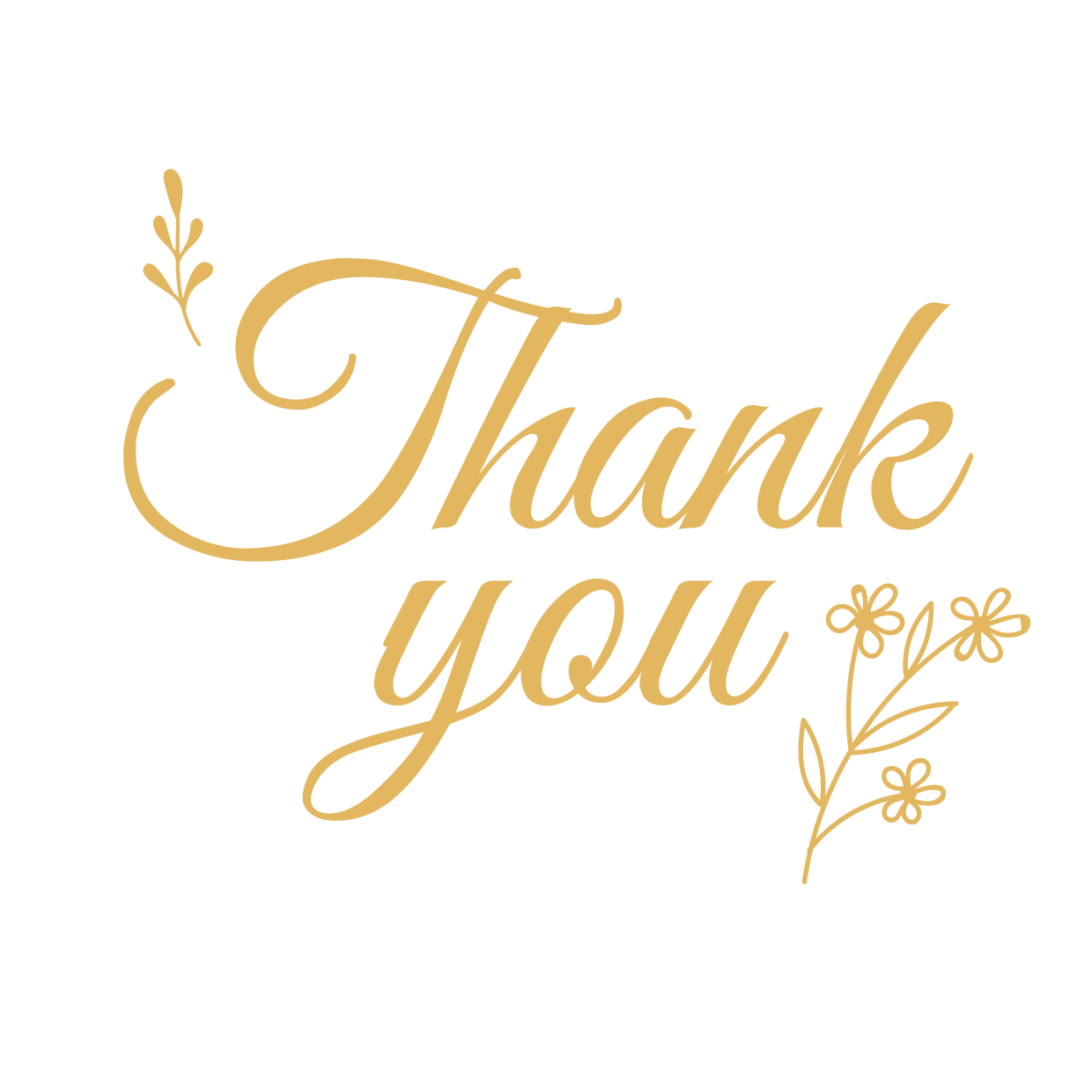 Apricot Color Decorative Thank You Sign Template | Square Signs